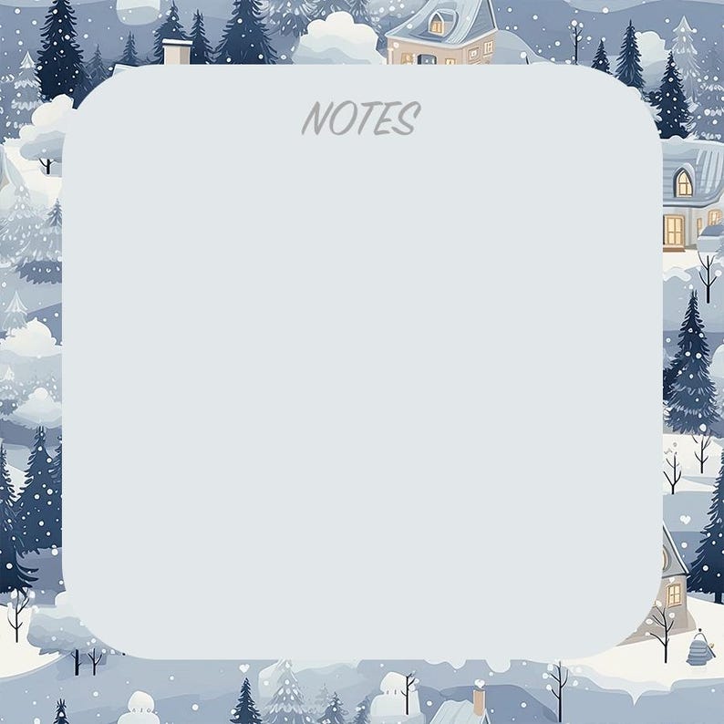 Blue Cottagecore Printable Post-it Notes, Blueberry Cottage Memo Pads ...