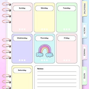Pastel Digital Planner, Minimalist Digital Planner, Undated Planner PDF ...