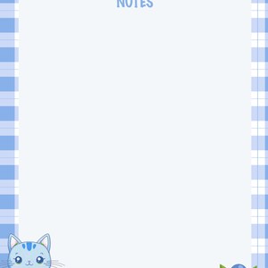 Printable Kawaii Blueberry Stationery, Digital Download Stationery in 4 ...