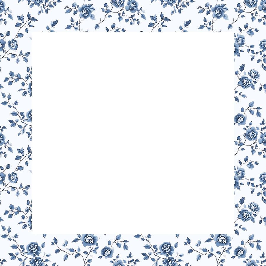 Blue Cottagecore Printable Post-it Notes, Blueberry Cottage Memo Pads ...