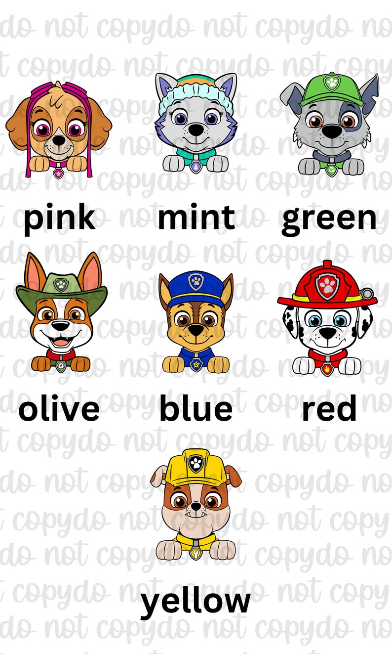 Dog Patrol Name Plate Png - Etsy