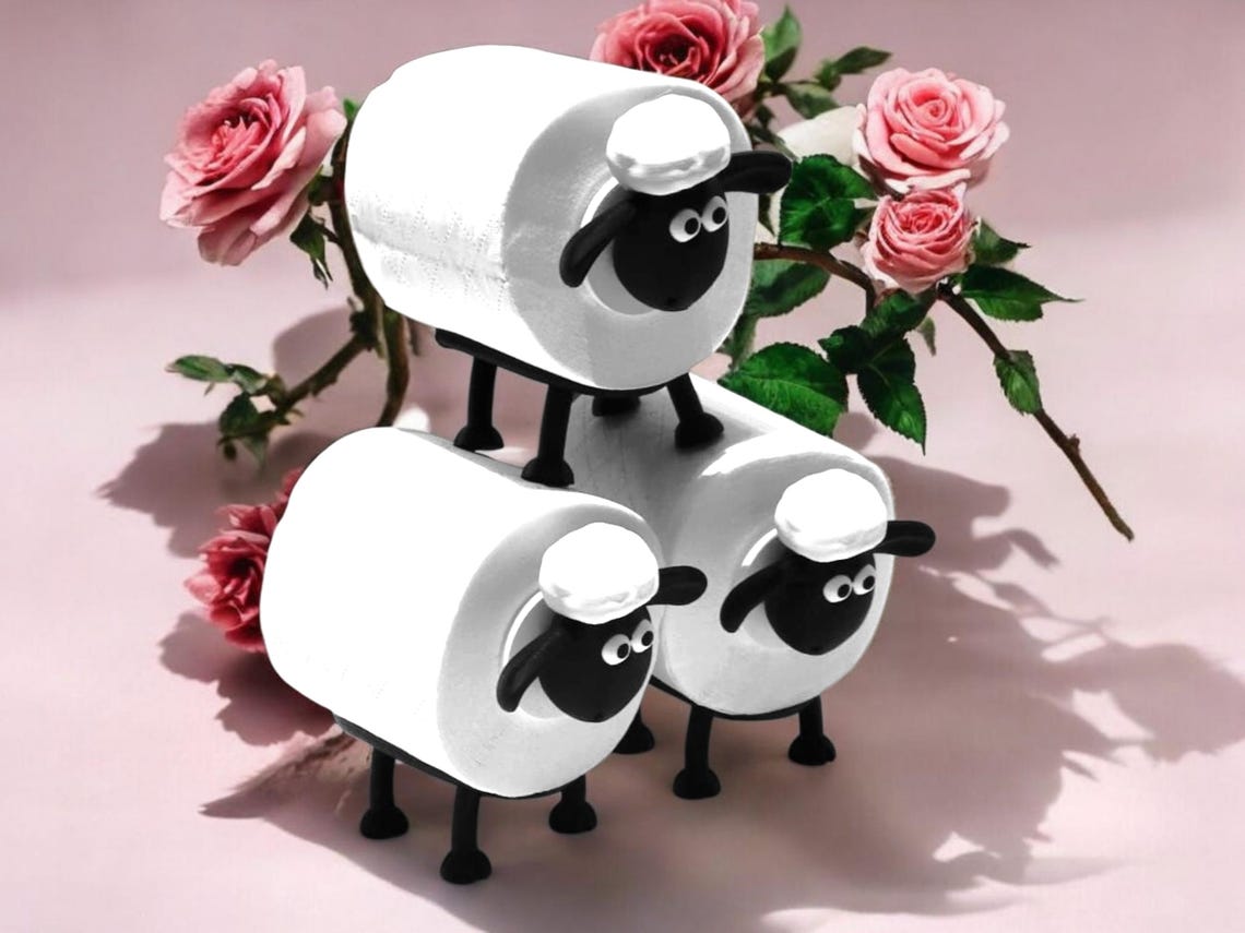 Sheep Toilet Roll Holder Funny Toilet Paper Holder Free Standing ...