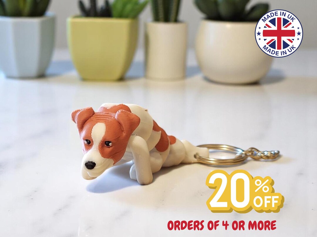Jack Russel Terrier Key Ring Accessories for Key Chain Flexi Jack ...