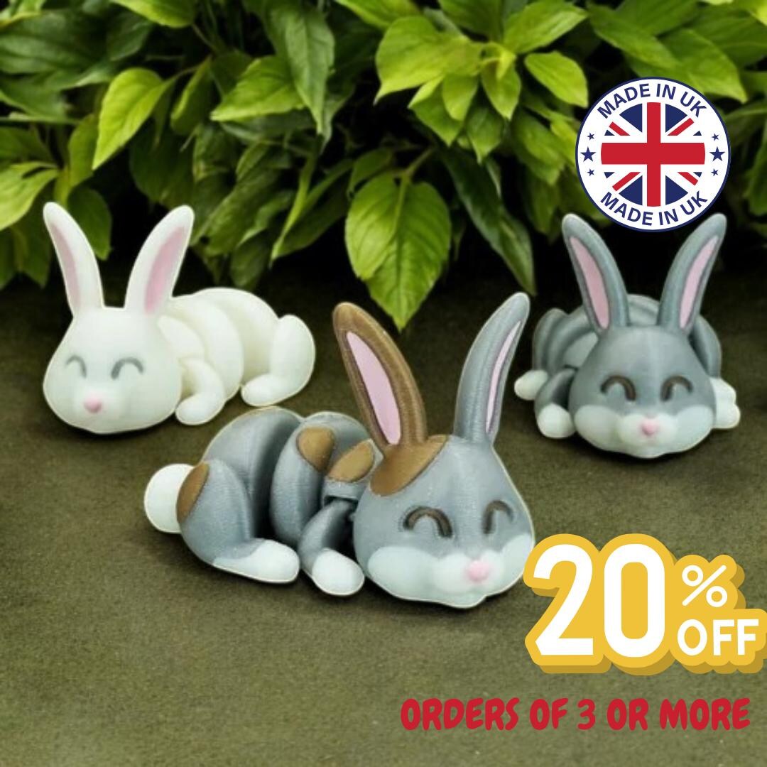 Fidget Toy Animal Cute Articulated Bunny Toy for Children Stress Fidget ...