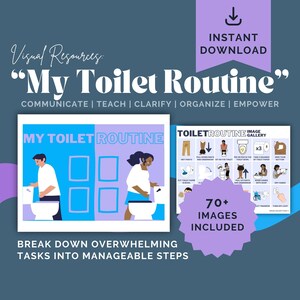 Toilet Routine Visual Aid/schedule Learning Resource Custom Template ...