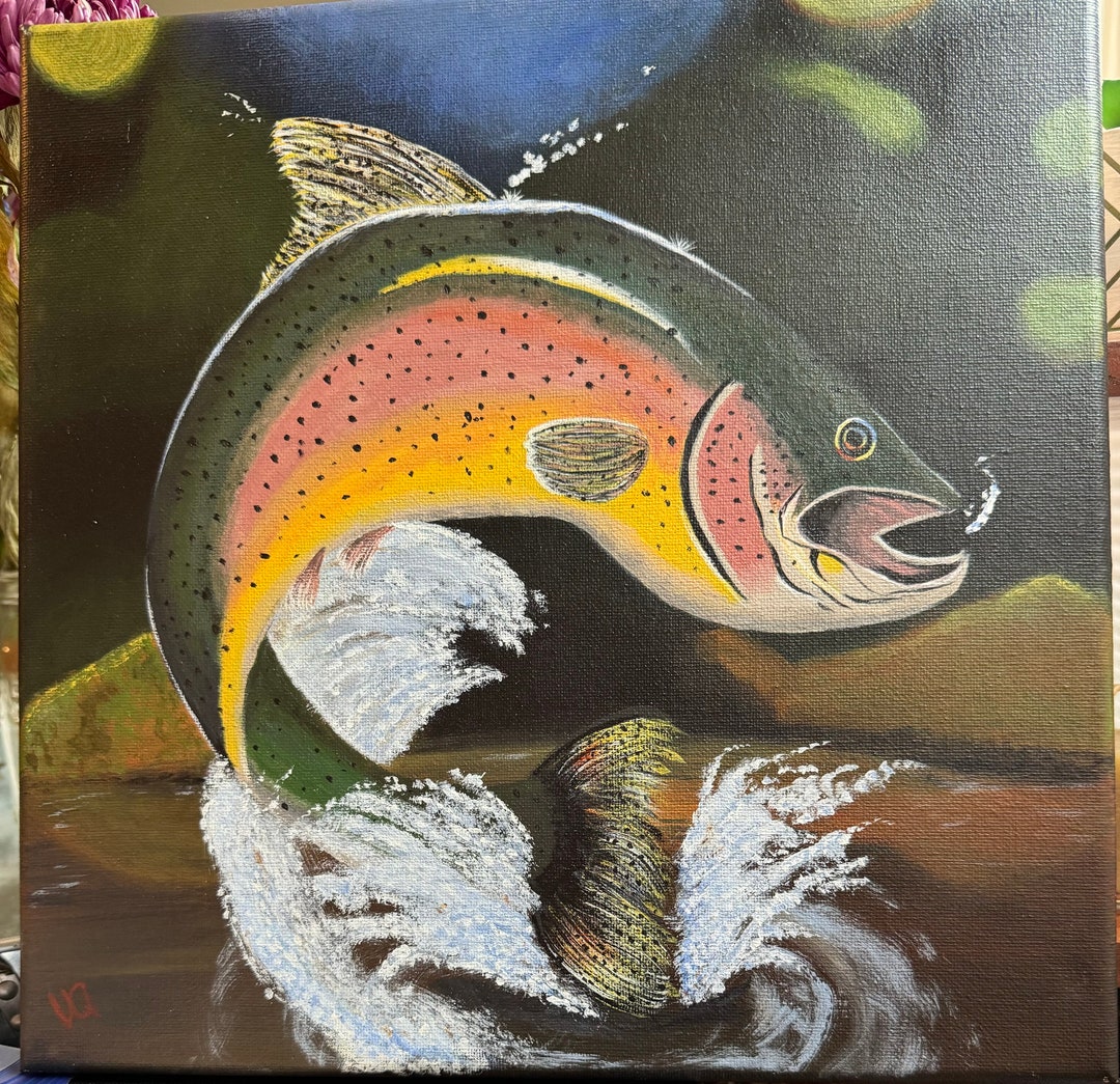 Making a Splash Trout (free Shipping) - Etsy