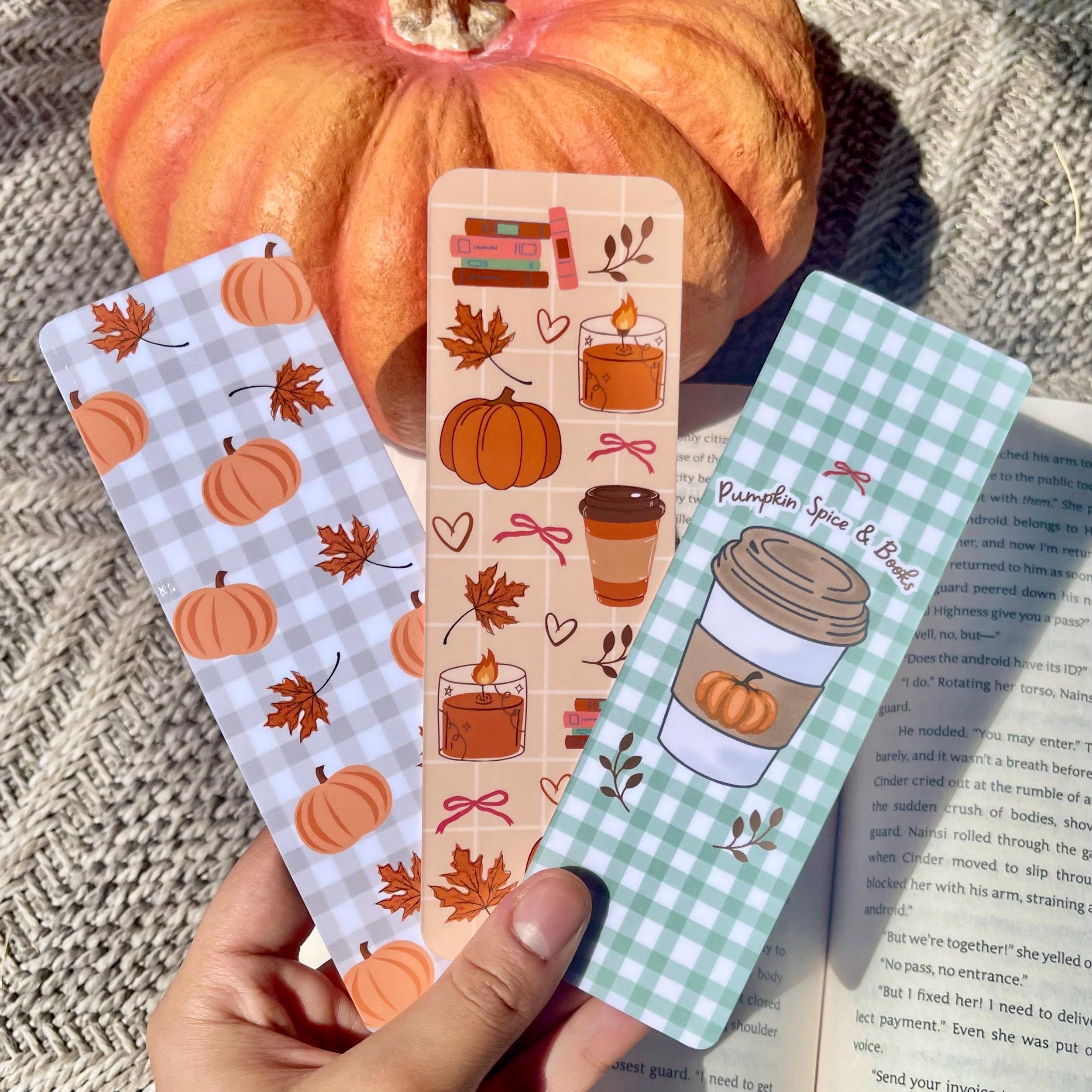 Autumn Bookmarks Set or Individual | Fall Bookmarks | Pumpkin Spice ...