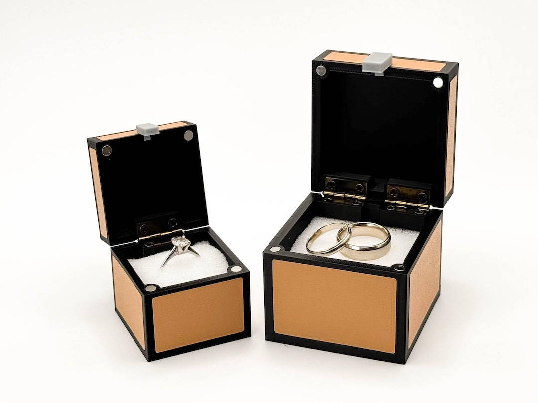 Minecraft-inspired Square Jewelry Box Engagement Ring Box - Etsy