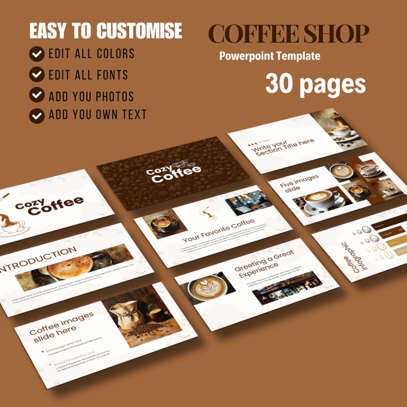 Coffee Business Powerpoint Presentation Template Editable Slides ...