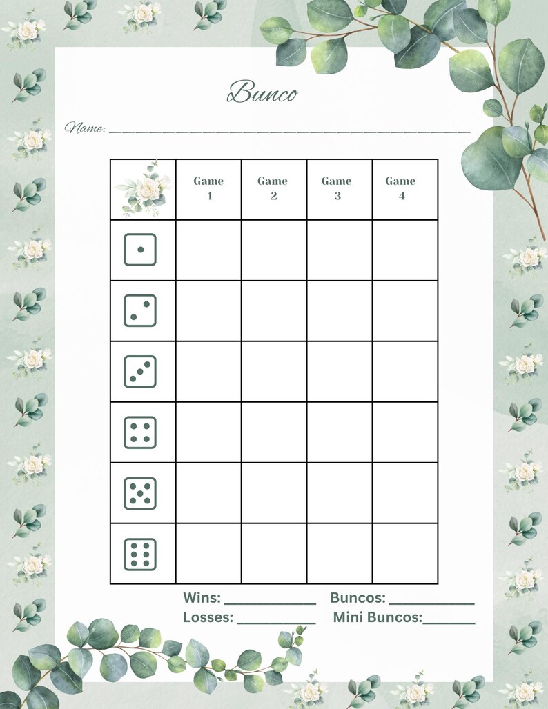 Spring Bunco Printables - Etsy
