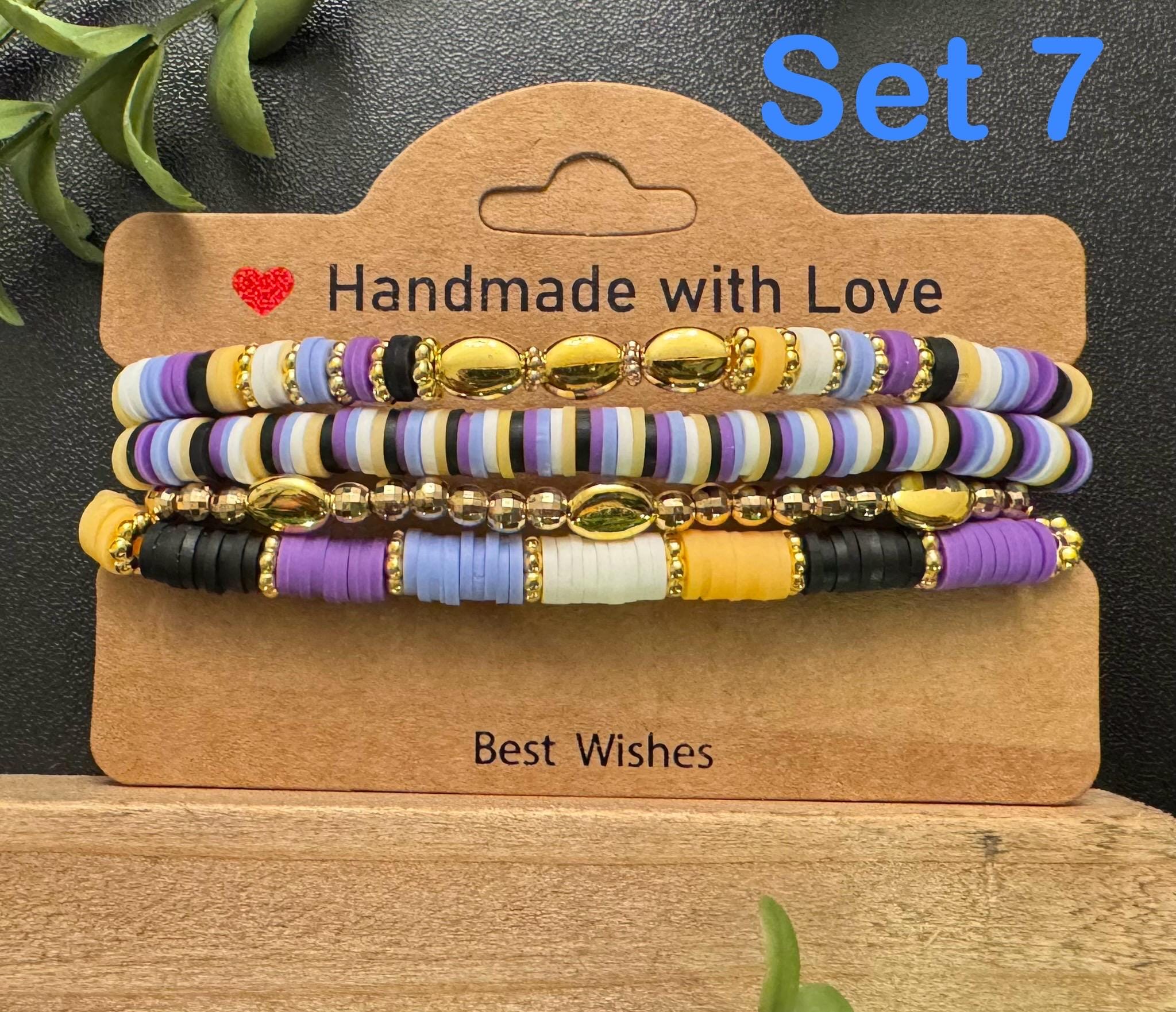 Fashion Heishi Bracelet Stack Set | Heishi Bracelet | Beaded Bracelet ...