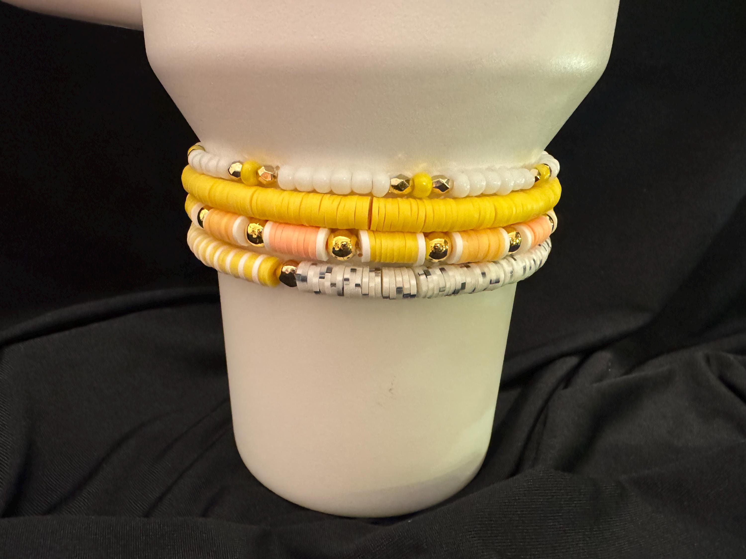 Tumbler Bracelet Stack Set | Heishi Bracelet | Beaded Bracelet | Custom ...