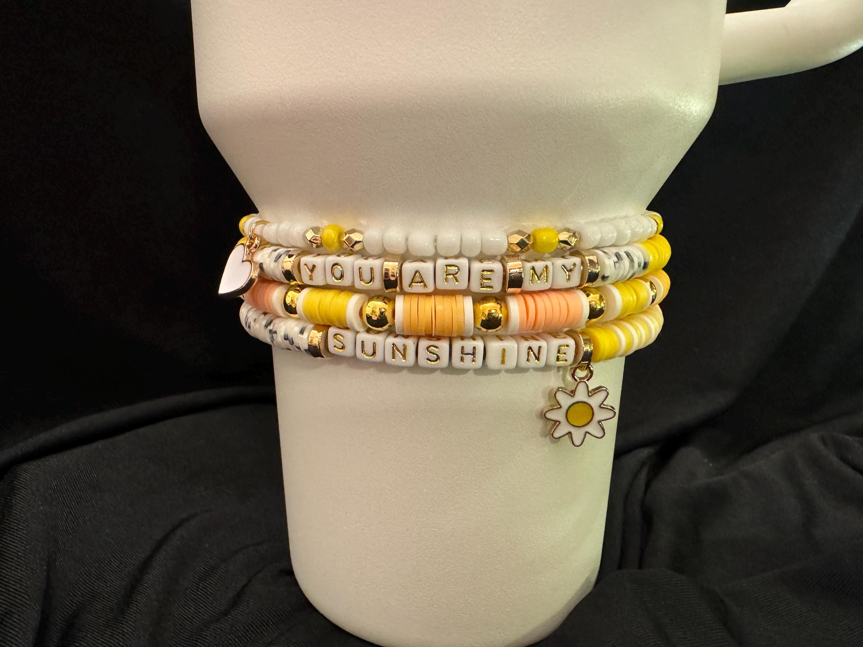 Tumbler Bracelet Stack Set | Heishi Bracelet | Beaded Bracelet | Custom ...