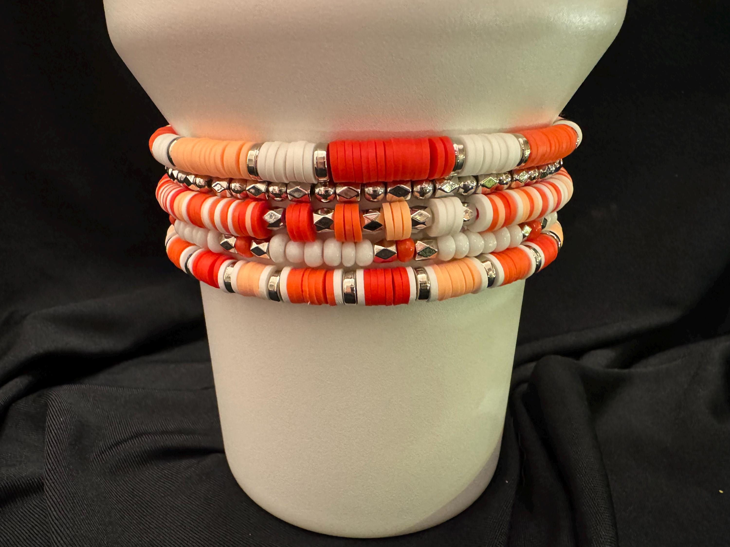 Tumbler Bracelet Stack Set | Heishi Bracelet | Beaded Bracelet | Custom ...