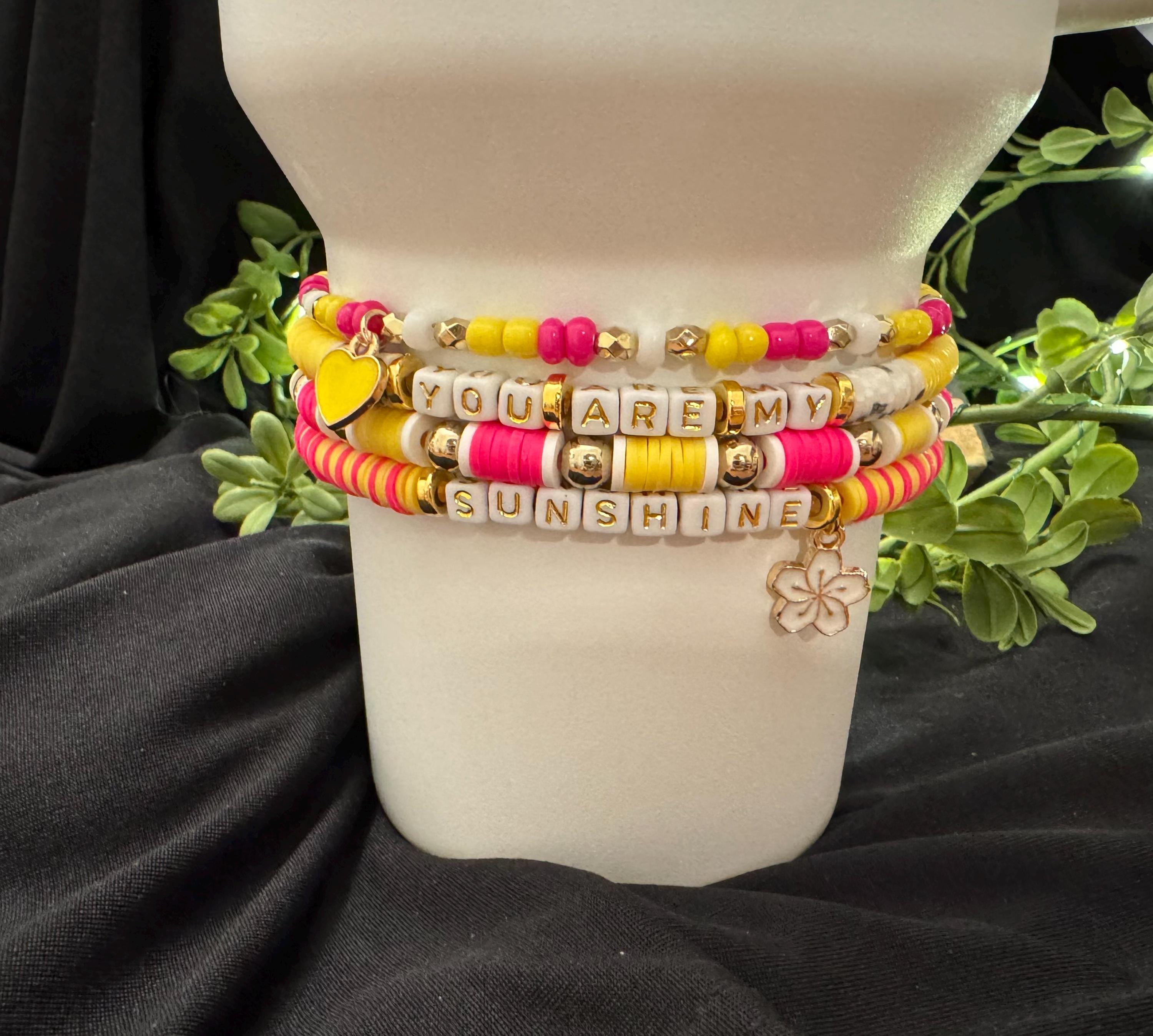 Tumbler Bracelet Stack Set | Heishi Bracelet | Beaded Bracelet | Custom ...