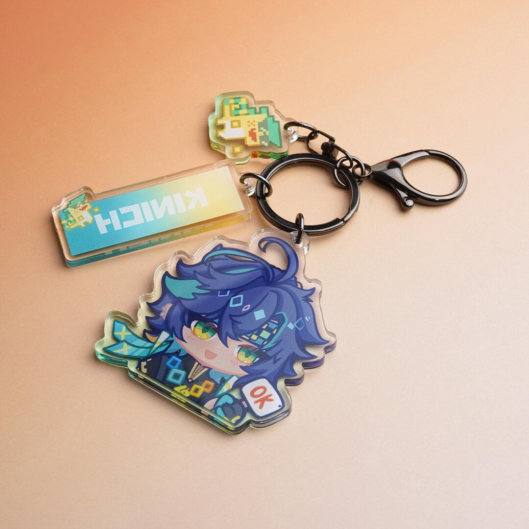 Genshin Impact Original Characters Kinich Acrylic Keychains Keyrings ...