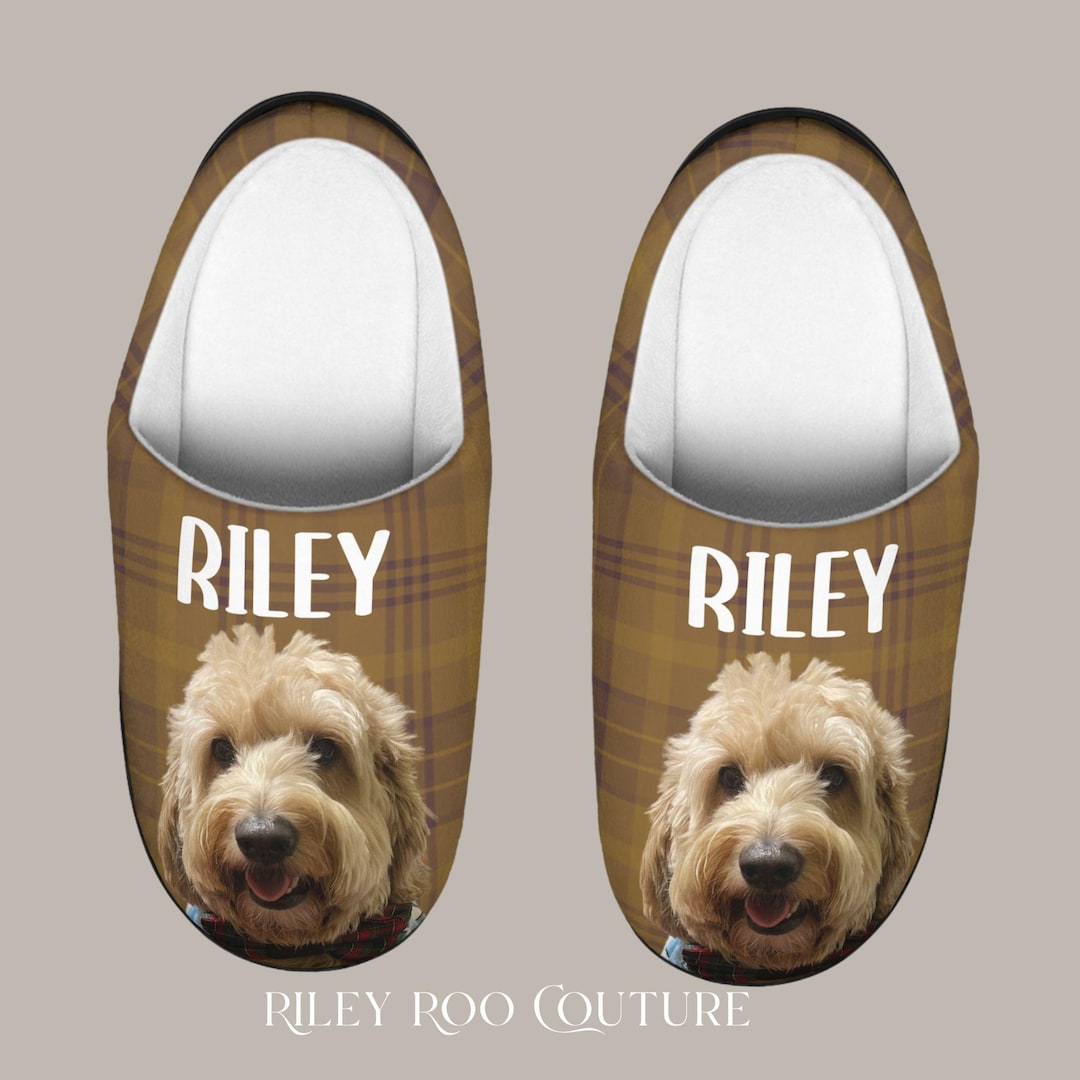 Personalised Slippers With Your Photo, Custom Pet Slippers, Fluffy ...