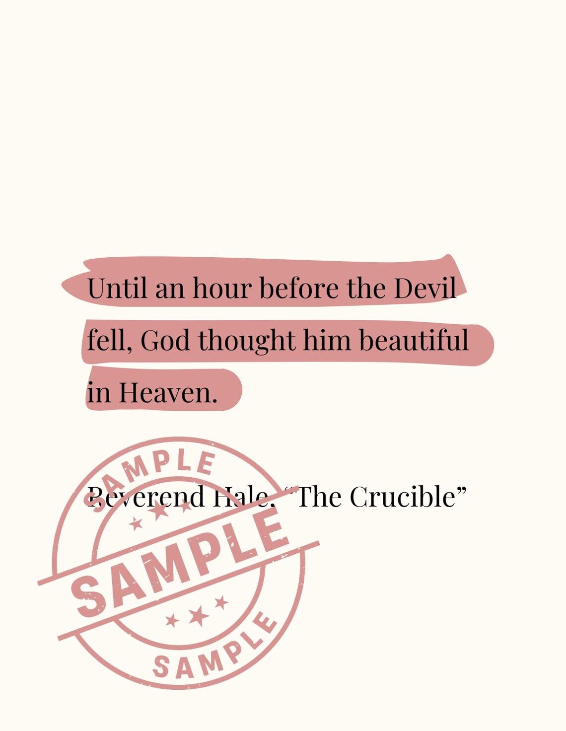 The Crucible | Play Quote Modern Wall Art - Etsy