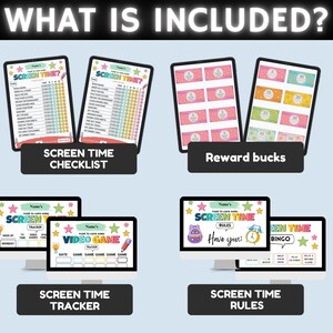 Editable Screen Time Checklist Bundle, Screen Time Rules Checklist ...