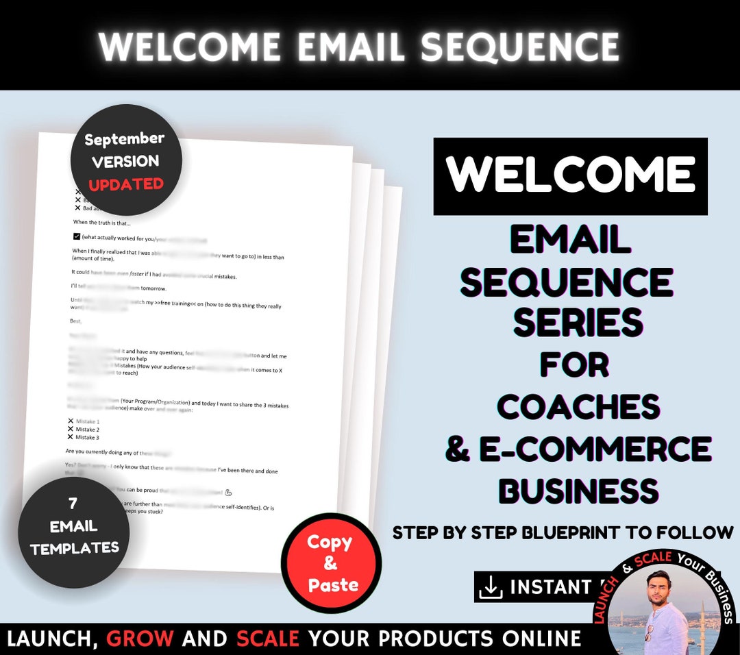 Welcome Email Sequence Template for Coaching, Service-based & E ...