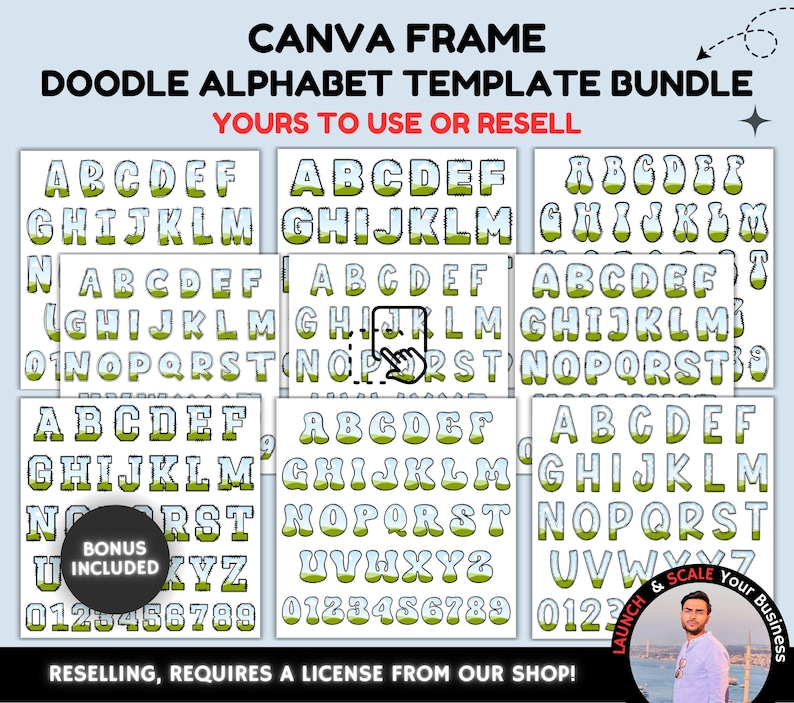 Paquete de letras mayúsculas y números de Canva editables/ Fácil ...