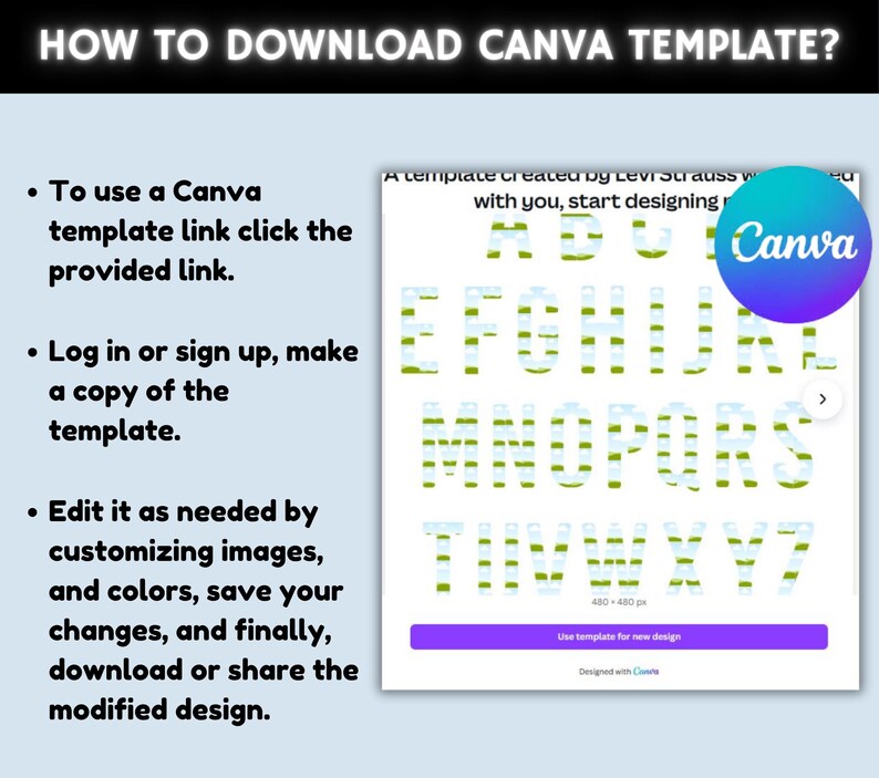 Editable Canva Doodle Alphabet: Uppercase Letters & Numbers (PNG) - Etsy