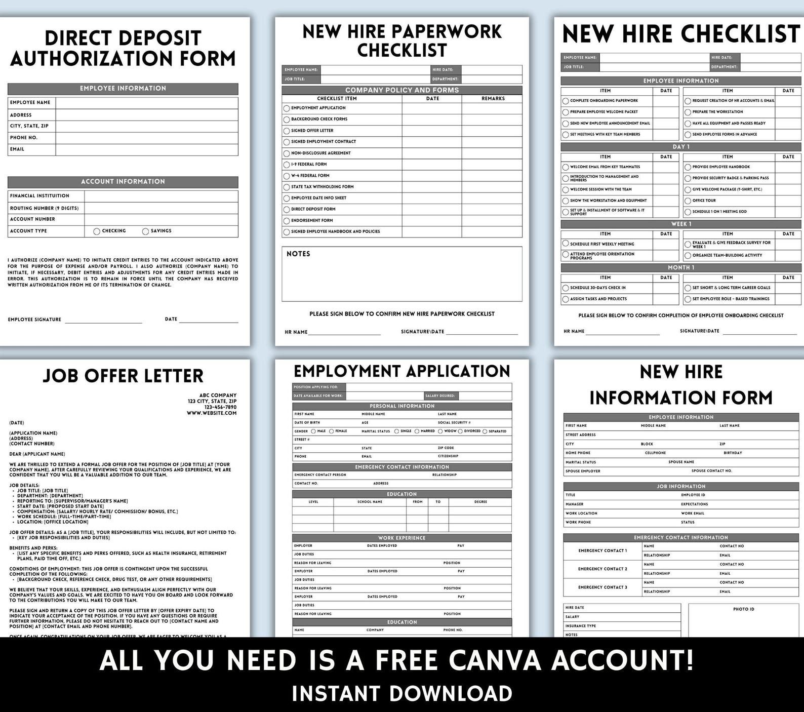Editable Employee Onboarding Template, Employee Welcome Kit, Employee ...