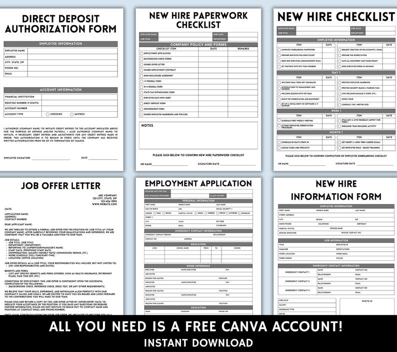 Editable Employee Onboarding Template, Employee Welcome Kit, Employee ...