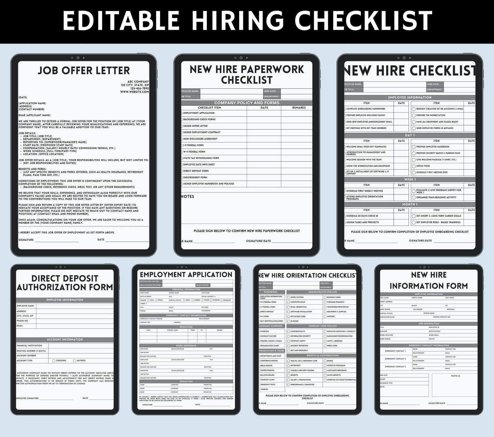 Editable Employee Onboarding Template, Employee Welcome Kit, Employee ...