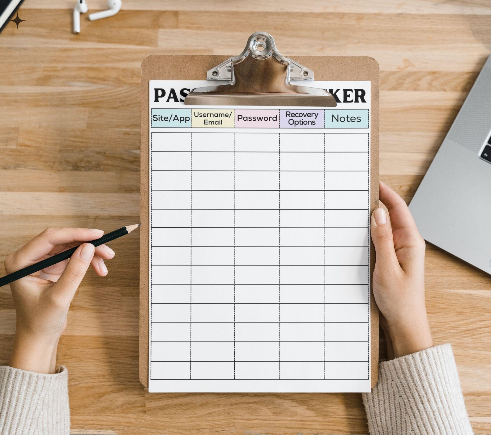 Editable Password Tracker, Password Log, Password Organizer, Password ...