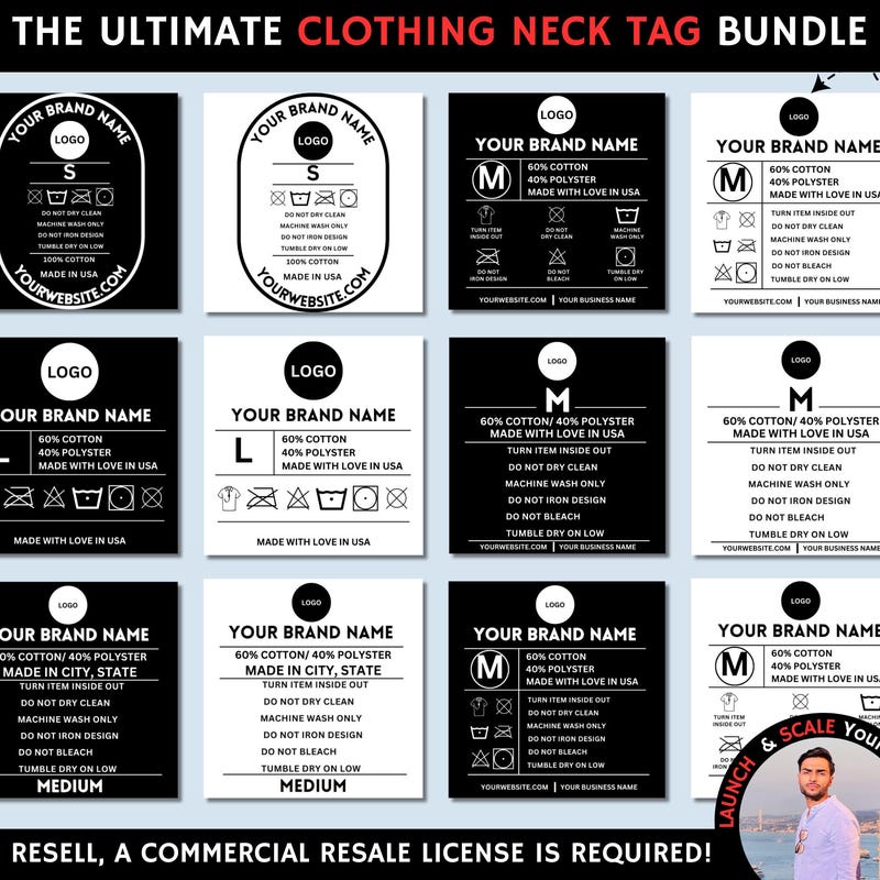 Neck Label Template - Etsy
