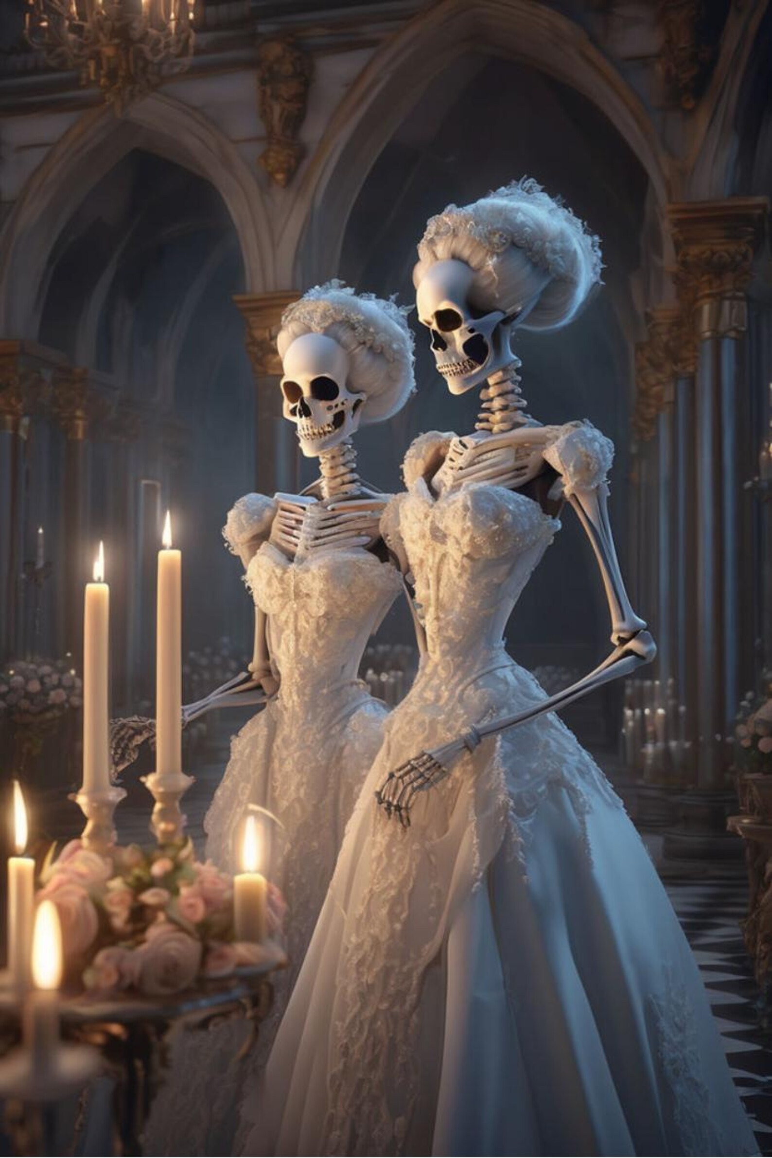 Skeleton Bridal Couple - Etsy