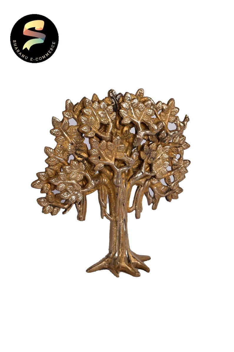 Kalpavriksha Brass Tree, Table Top Decor, Hindu Wish Fulfilling Tree ...