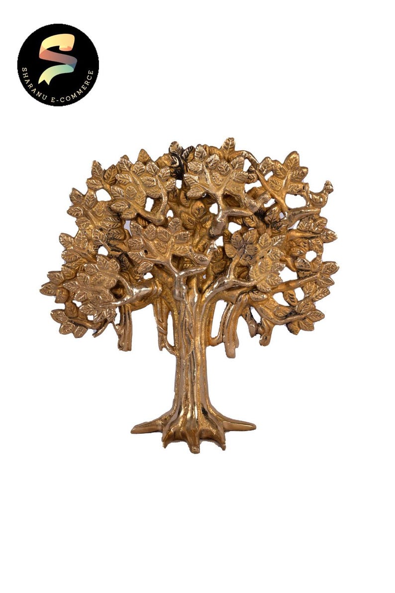 Kalpavriksha Brass Tree, Table Top Decor, Hindu Wish Fulfilling Tree ...