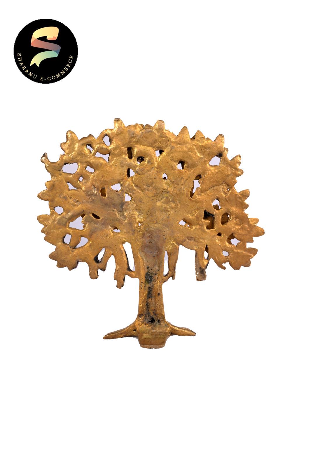 Kalpavriksha Brass Tree, Table Top Decor, Hindu Wish-fulfilling Tree ...