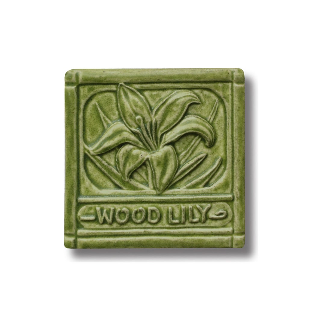 Handmade Wood Lily Tile: Glazed Porcelain Wildflower Garden Decor - Etsy