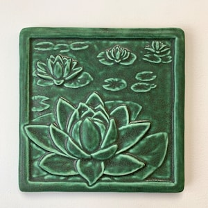 Waterlilies Tile - Etsy