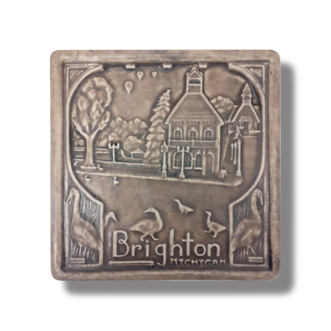 Brighton, Michigan Art Tile 6x6: Ceramic Craftsman Tile That Celebrates ...