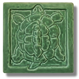Turtle Art Tile Ceramic Wall Art Decor Cottage Core Inspiration Water ...
