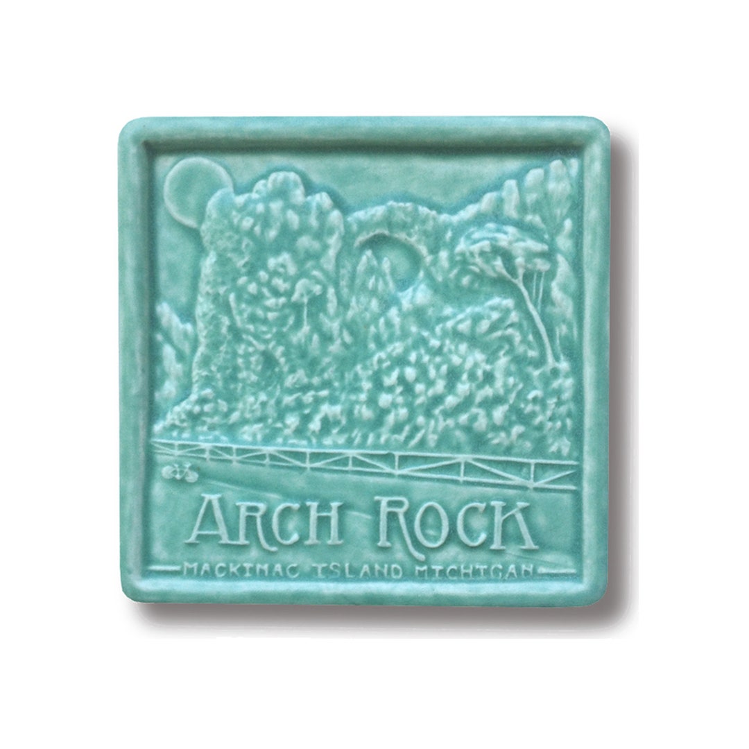 Arch Rock, Mackinac Island Art Tile: Ceramic Craftsman Tile That ...