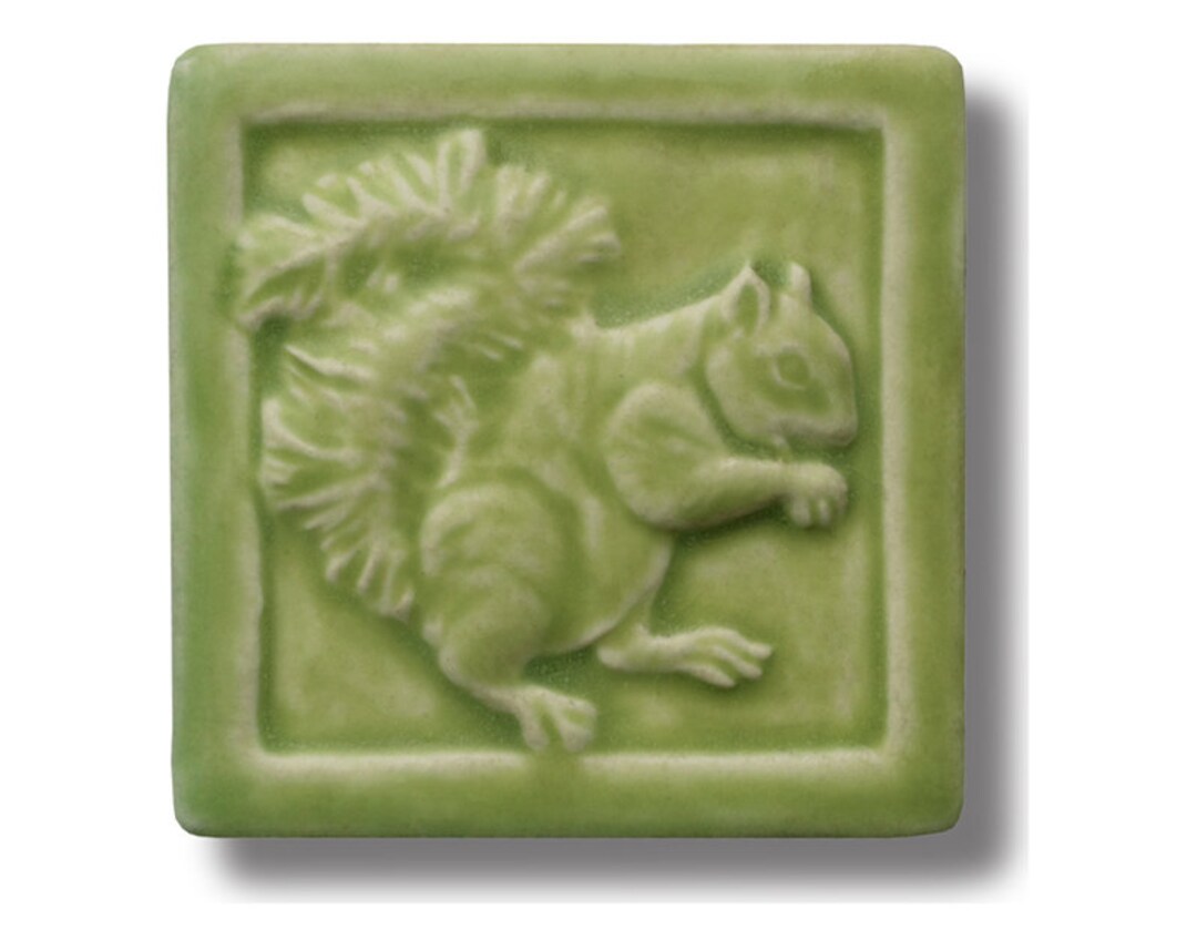 Squirrel Tile Ceramic Wall Art Decor Cottage Core Aesthetic Squirrel ...