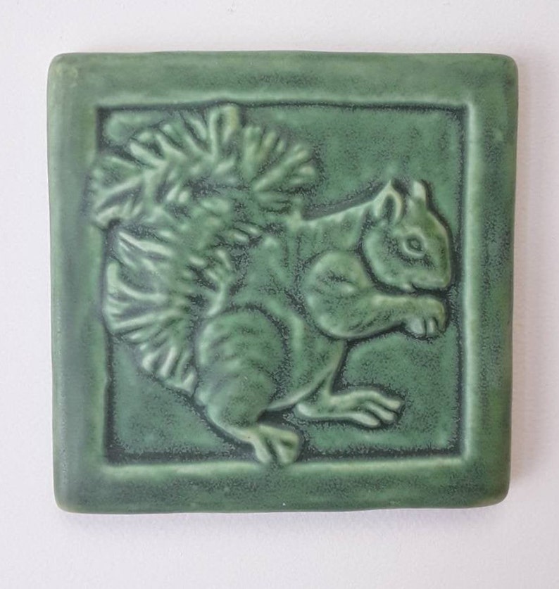 Fred the Squirrel Art Tile - Etsy
