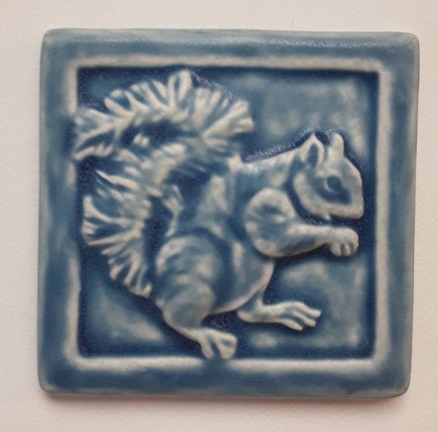 Handmade Squirrel Tile: Ceramic Wall Art Decor - Cottagecore Kitchen - Etsy