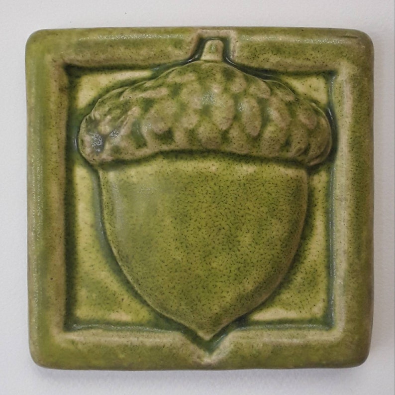 Vintage Craftsman Acorn Ceramic Tile: Cottagecore Fall Decor - Etsy