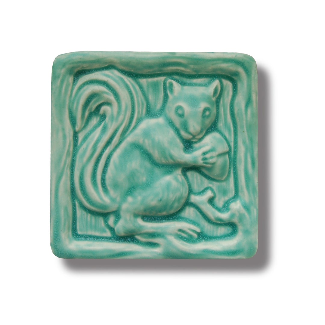 Handmade Devious Squirrel Art Tile: Cottagecore Ceramic Wall Decor - Etsy