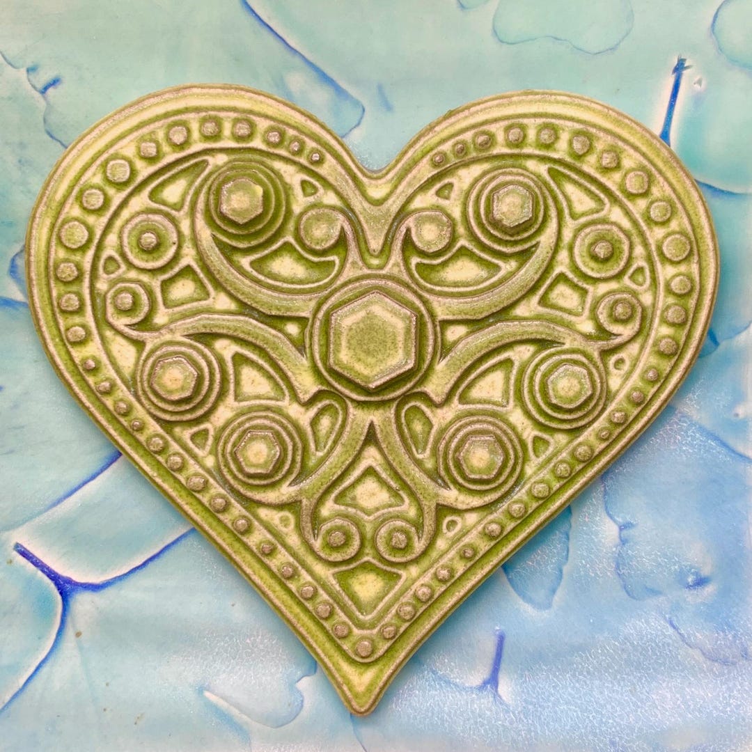 Urban Heart Ceramic Art Tile Wall Art Steampunk Heart Art Heart Tile ...