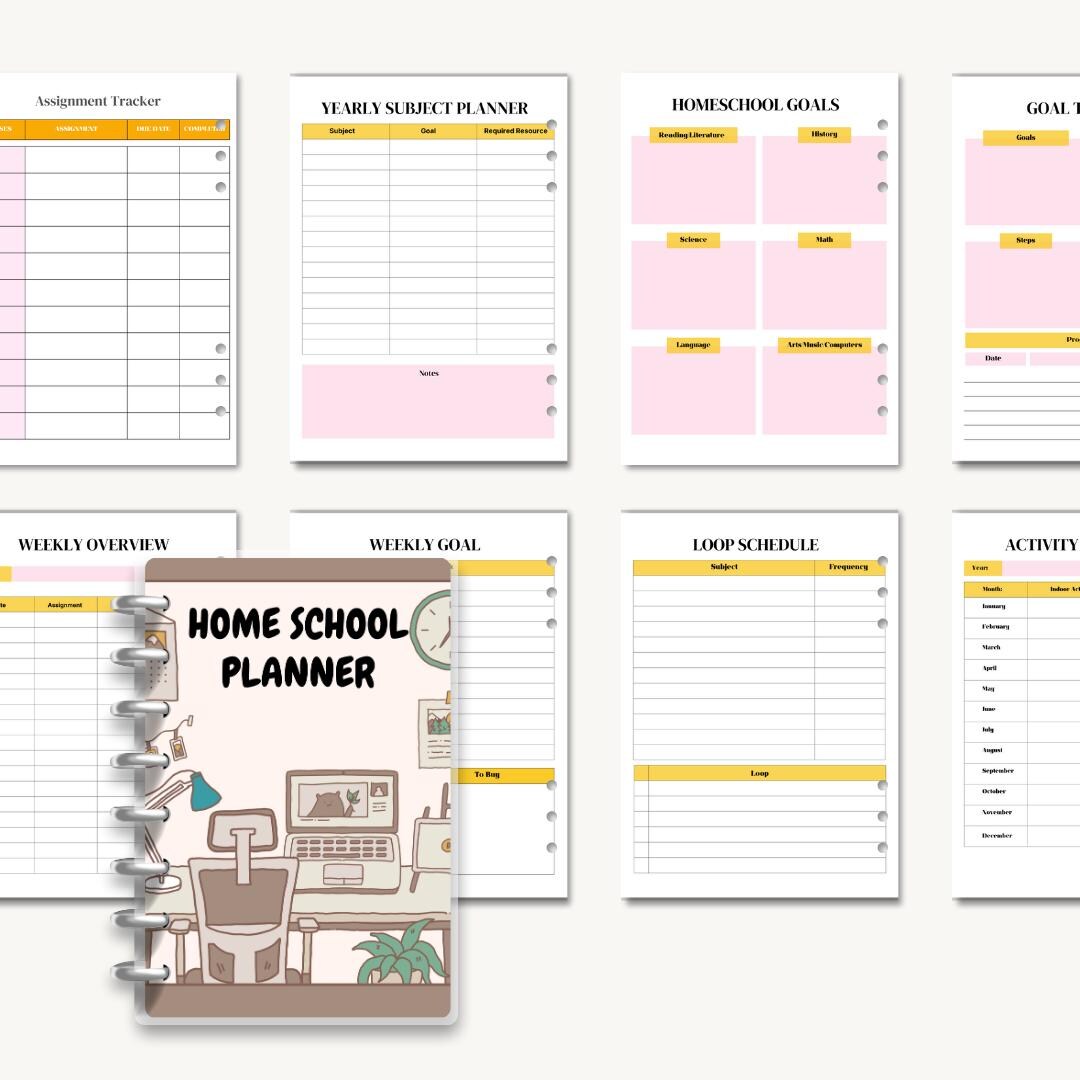 Homeschool Planner Printable | Weekly Lesson Plan Template PDF ...