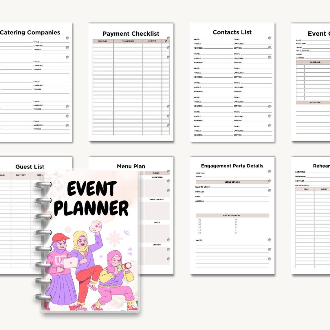 Event Planner Guide, Event Planning Checklist, Digital Event Planner ...