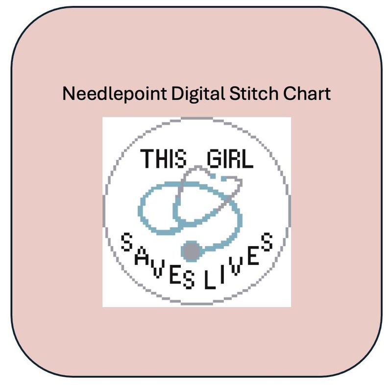Needlepoint Digital Stitch Chart for Healthcare - Etsy