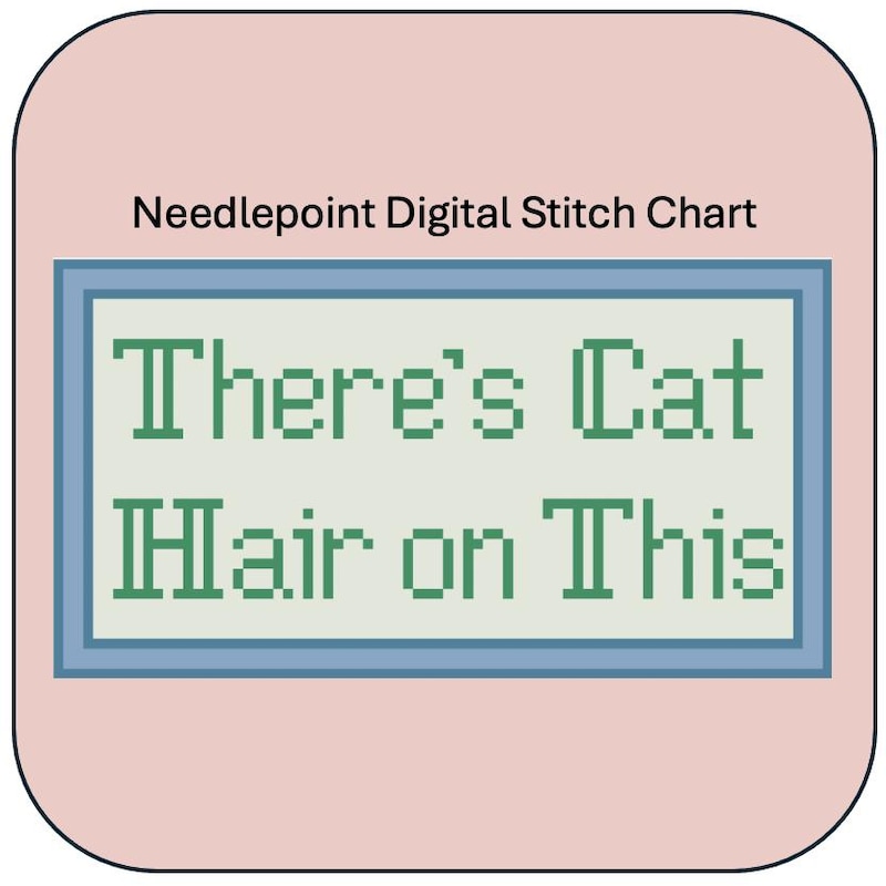 Cat Needlepoint - Etsy